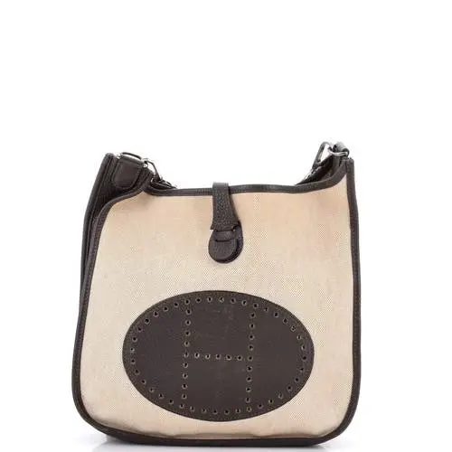 Hermès Evelyne Bag Gen Iii Toile And Leather Pm - Ebene