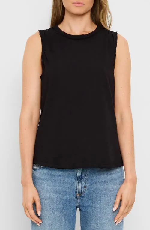 Michael Stars Supima Cotton Slub Jersey Tank - Black