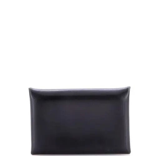 Hermès Calvi Duo Card Holder Box Calf - Noir
