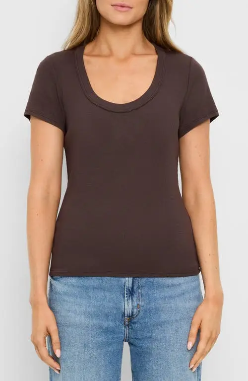 Michael Stars Calla Scoop Neck T-shirt - Java