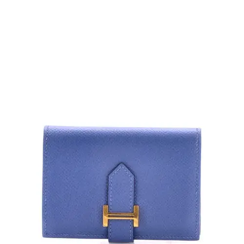 Hermès Bearn Card Case Epsom - Blue