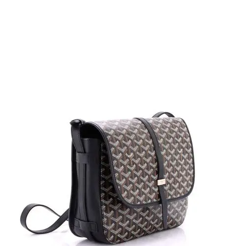 Goyard Belvedere Ii Messenger Bag Coated Canvas Mm - Black