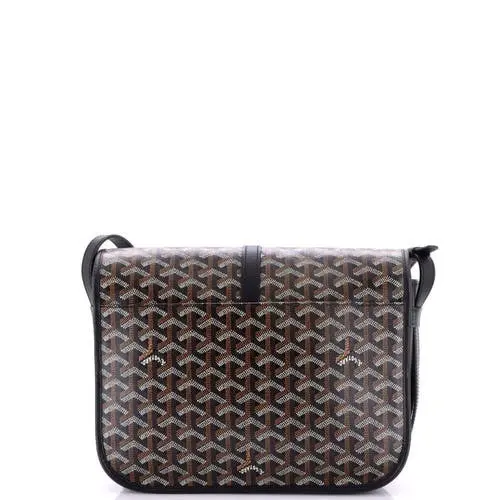 Goyard Belvedere Ii Messenger Bag Coated Canvas Mm - Black