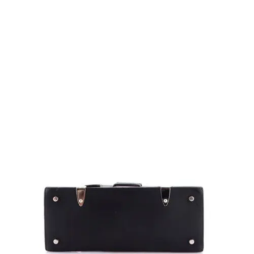 Goyard Saigon Top Handle Bag Coated Canvas With Leather Pm - Black