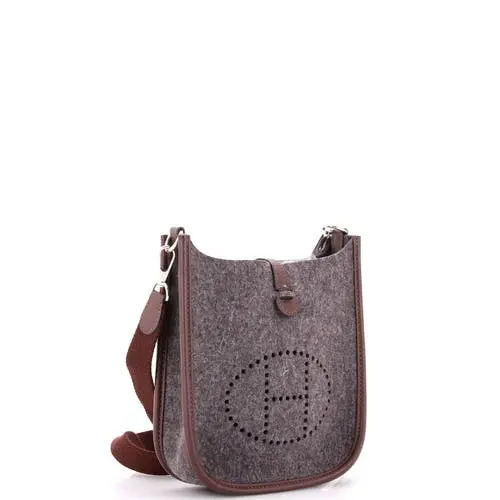 Hermès Evelyne Bag Gen Iii Felt Tpm - Grey