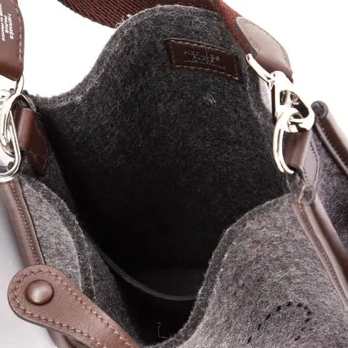 Hermès Evelyne Bag Gen Iii Felt Tpm - Grey