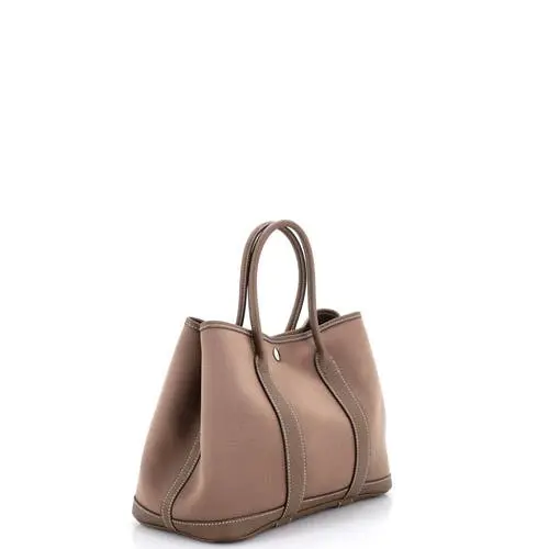 Hermès Garden Party Tote Toile And Leather 30 - Grey