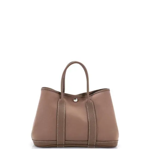 Hermès Garden Party Tote Toile And Leather 30 - Grey