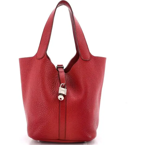 Hermès Picotin Lock Bag Clemence Mm - Red