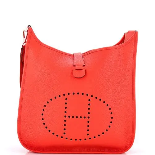 Hermès Evelyne Bag Gen Iii Clemence Gm - Red
