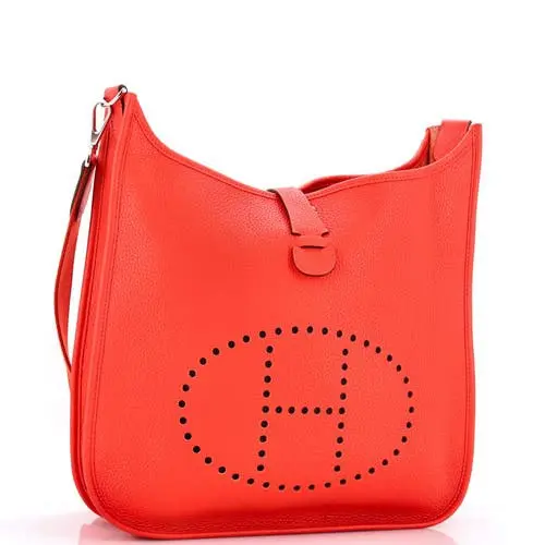Hermès Evelyne Bag Gen Iii Clemence Gm - Red