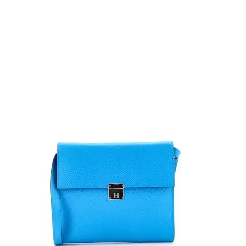 Hermès Clic Wallet On Strap Epsom 16 - Blue