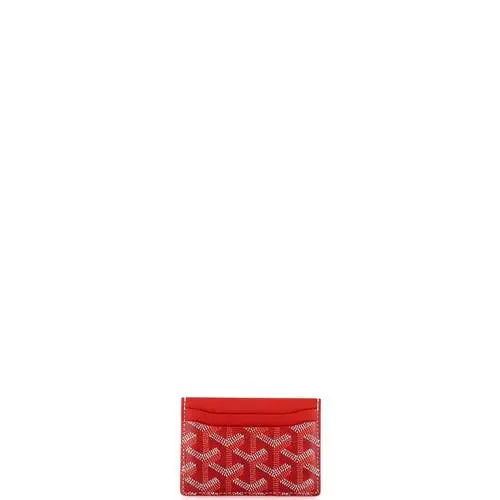 Goyard Saint Sulpice Card Holder Coated Canvas - Red