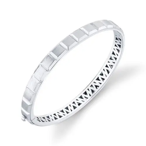 MICHAEL M Block Hinged Bangle Bracelet