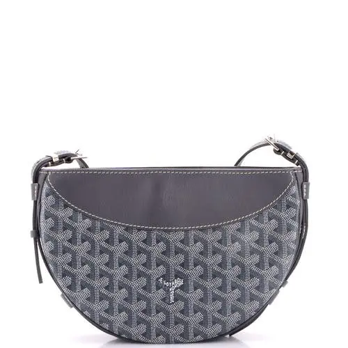 Goyard Hirondelle Shoulder Bag Coated Canvas And Leather - Grey
