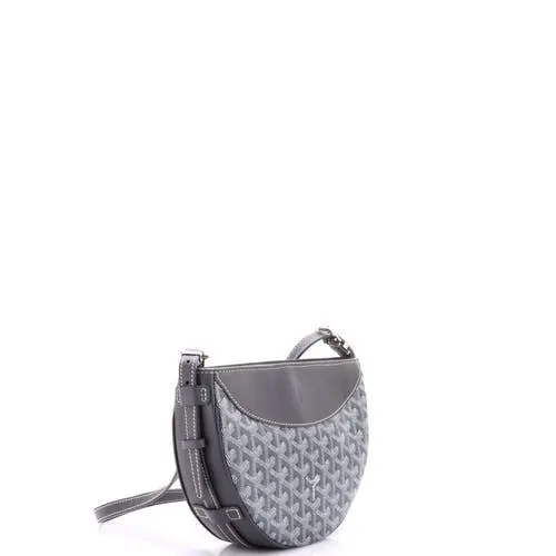 Goyard Hirondelle Shoulder Bag Coated Canvas And Leather - Grey