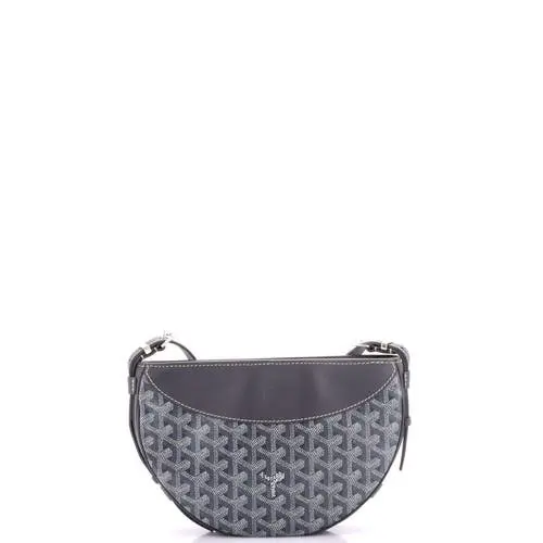 Goyard Hirondelle Shoulder Bag Coated Canvas And Leather - Grey