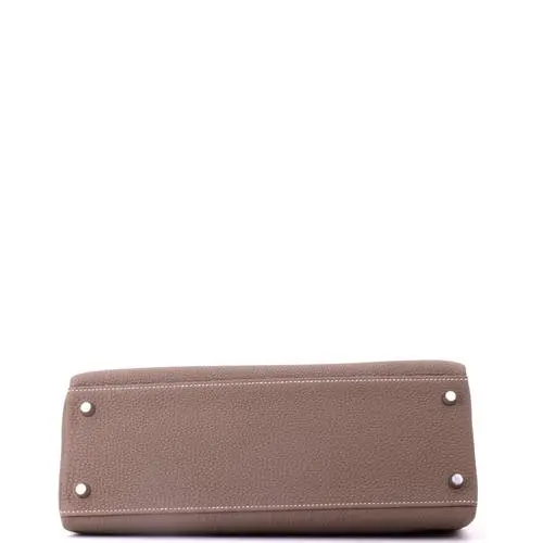 Hermès Kelly Handbag Togo With Palladium Hardware 32 - Grey