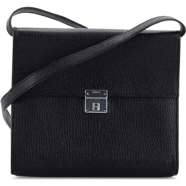 Hermès Clic Wallet On Strap Chevre Mysore 16 - Noir