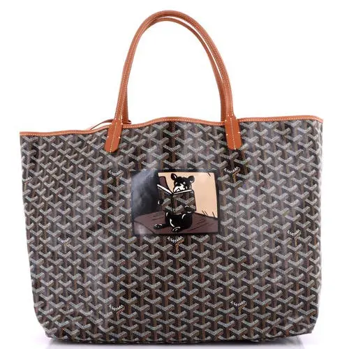 Goyard Saint Louis Tote Printed Coated Canvas Gm - Brown