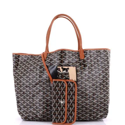 Goyard Saint Louis Tote Printed Coated Canvas Gm - Brown