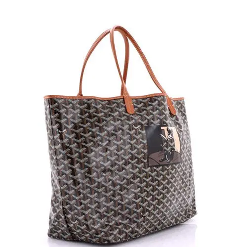 Goyard Saint Louis Tote Printed Coated Canvas Gm - Brown