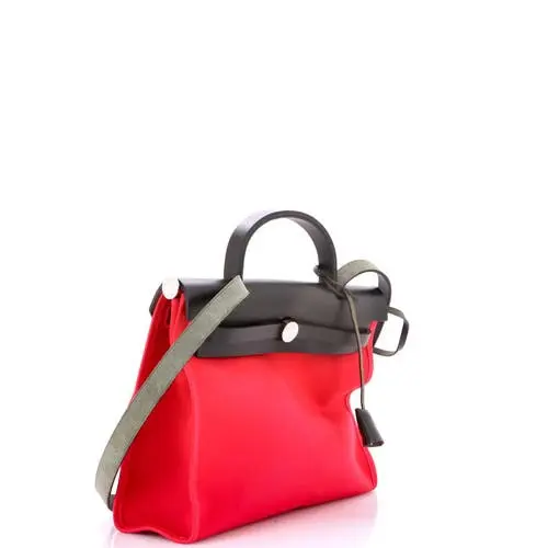 Hermès Herbag Zip Leather And Toile 31