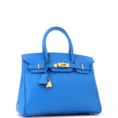 Hermès Birkin Handbag Epsom With Gold Hardware 30 - Blue