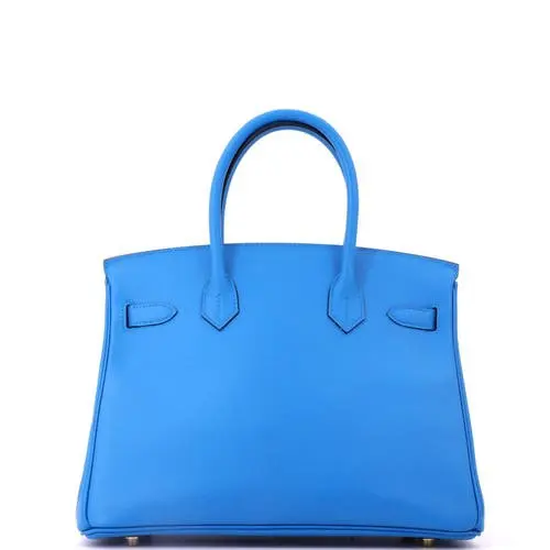 Hermès Birkin Handbag Epsom With Gold Hardware 30 - Blue