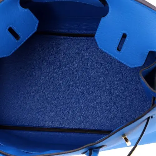 Hermès Birkin Handbag Epsom With Gold Hardware 30 - Blue