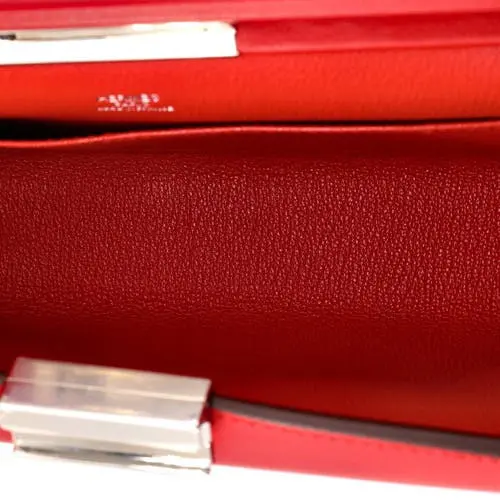 Hermès Clic-h Shoulder Bag Evercolor 21 - Red