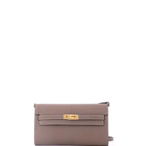 Hermès Kelly To Go Wallet Chevre Mysore - Etoupe