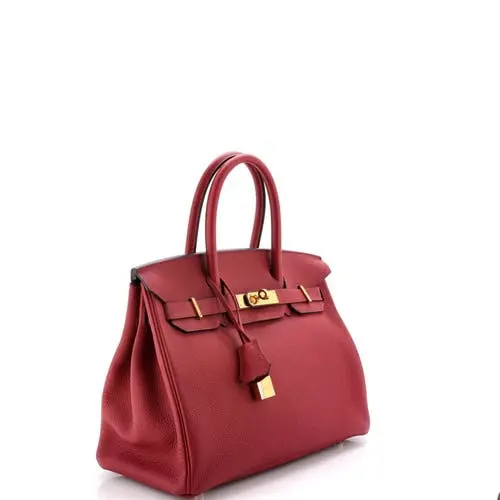Hermès Birkin Handbag Togo With Gold Hardware 30 - Red