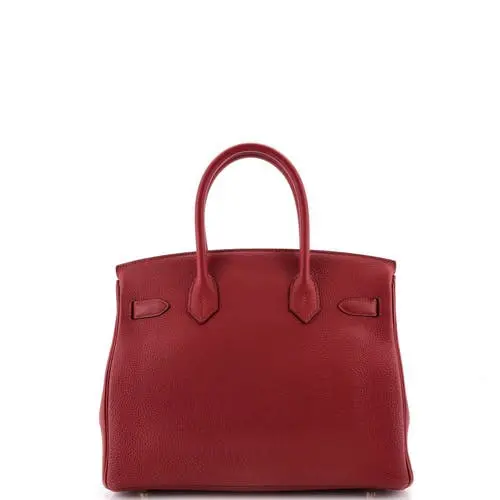 Hermès Birkin Handbag Togo With Gold Hardware 30 - Red