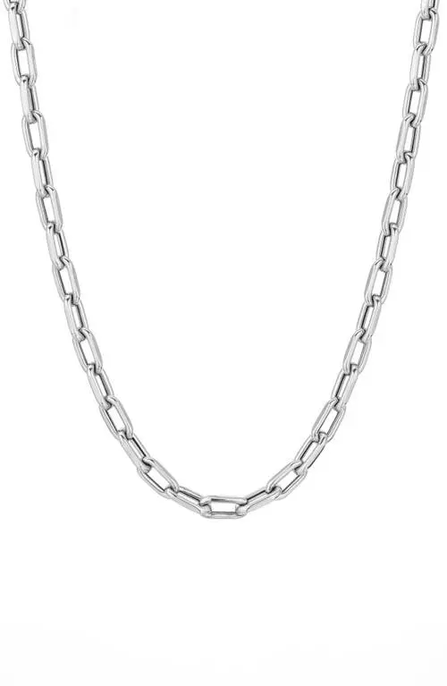 Adina Reyter Italian Chain Link Necklace - Silver