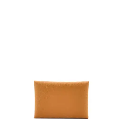 Hermès Calvi Duo Card Holder Epsom - Brown