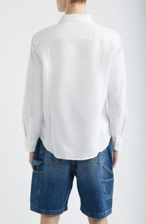 CORRIDOR Solid Linen & Cotton Button-up Shirt