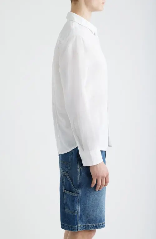 CORRIDOR Solid Linen & Cotton Button-up Shirt
