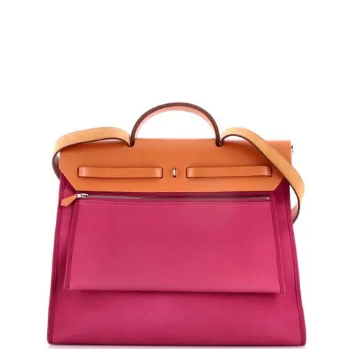 Hermès Herbag Zip Leather And Toile 39
