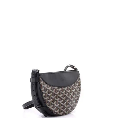 Goyard Hirondelle Shoulder Bag Coated Canvas And Leather - Black