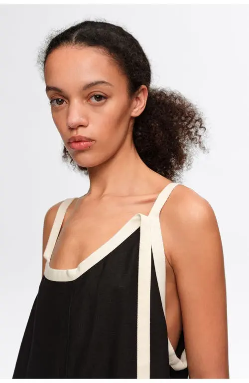 Bimba Y Lola Straight Jumpsuit With Contrasting Straps