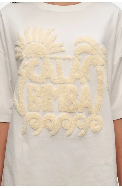 Bimba Y Lola Toweling Logo T-shirt - Ivory