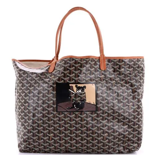 Goyard Saint Louis Tote Printed Coated Canvas Gm - Brown