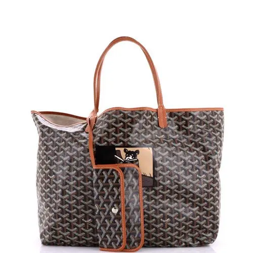 Goyard Saint Louis Tote Printed Coated Canvas Gm - Brown