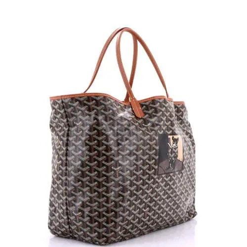 Goyard Saint Louis Tote Printed Coated Canvas Gm - Brown
