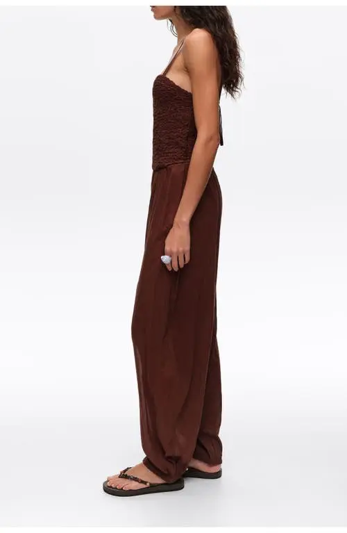 Bimba Y Lola Cotton Gathered Balloon Jumpsuit