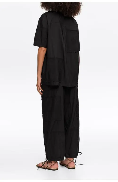 Bimba Y Lola Scarf-embroidered Patchwork Trousers