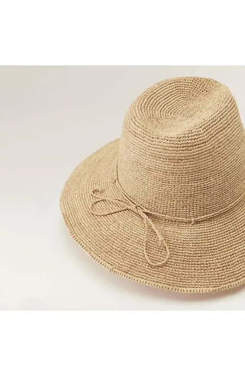 Helen Kaminski Packable Raffia Crochet Fedora - Natural