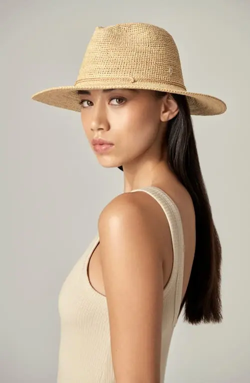 Helen Kaminski Packable Raffia Crochet Fedora