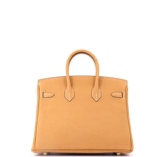 Hermès Birkin Handbag Brown Togo With Gold Hardware 25 - White